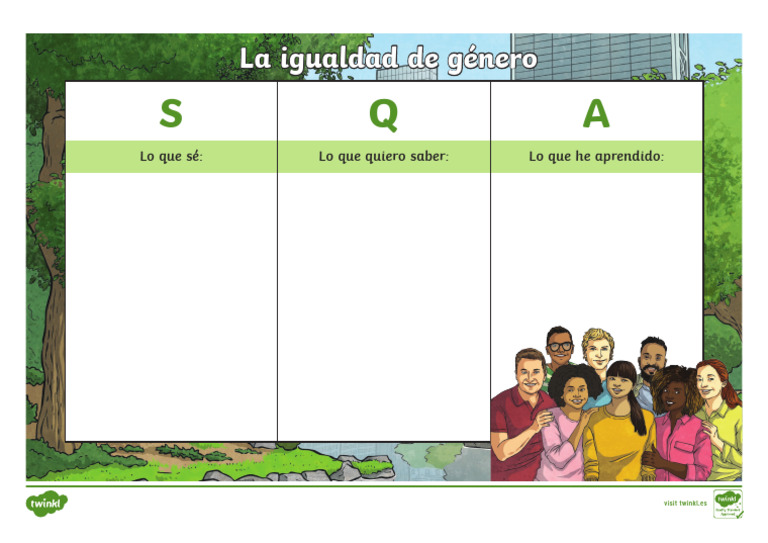 Ficha de Actividad Tabla para Organizar Informacion Igualdad de Genero ...