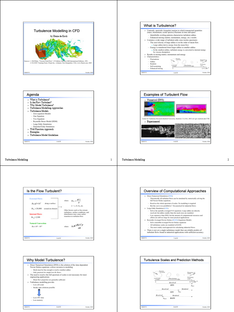 Turbulence ModellingDaniedeKock - MSM732 - 2005 | PDF | Turbulence | Fluid Dynamics