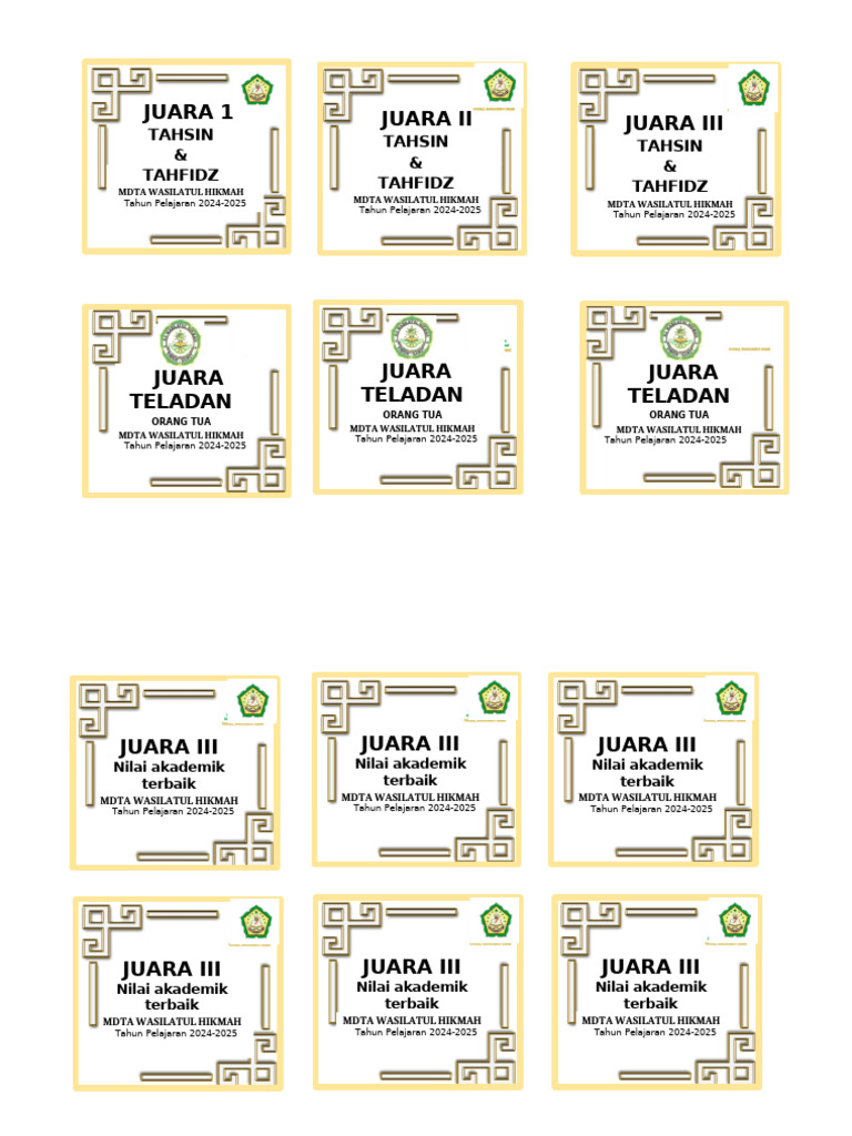 Design-Label-Piala MDTA WH | PDF