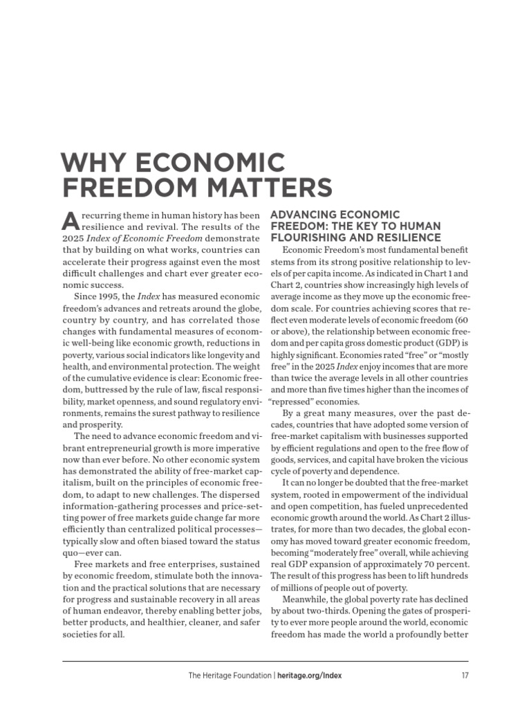 Economic Freedom: Key to Prosperity | PDF | Economic Growth | Poverty