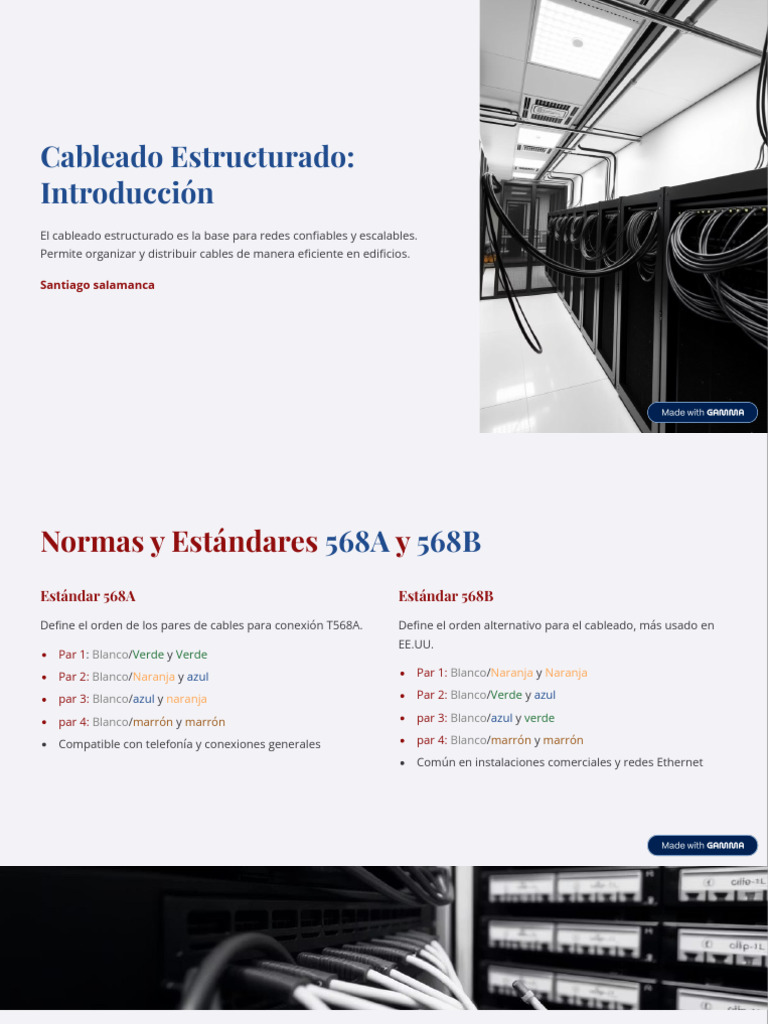 Cableado Estructurado Introduccion | PDF