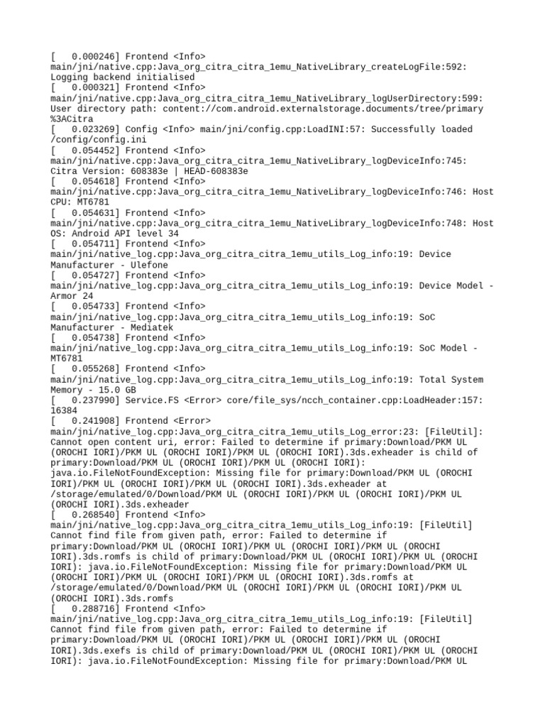 Citra Log | PDF | Computer Science | Computer Architecture