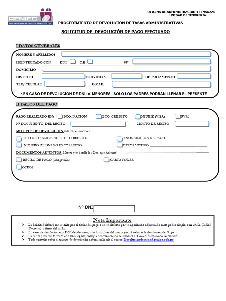 Formato Devolucion Tasas | PDF