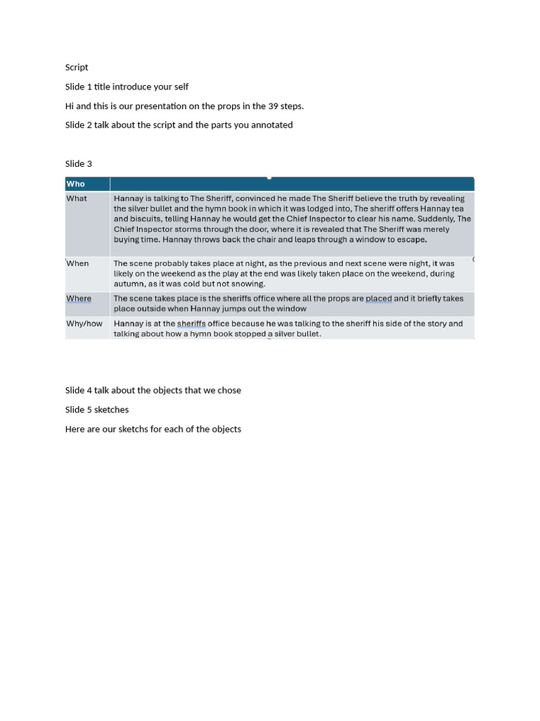 Script 39 Steps | PDF