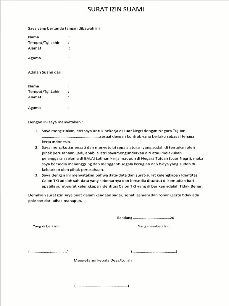 Surat Izin Suami | PDF