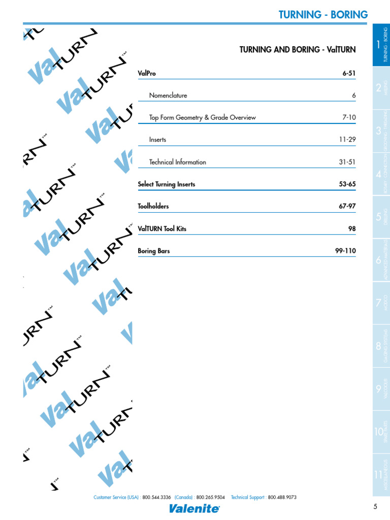Valenite Turning and Boring Tools Guide | PDF | Steel | Machining
