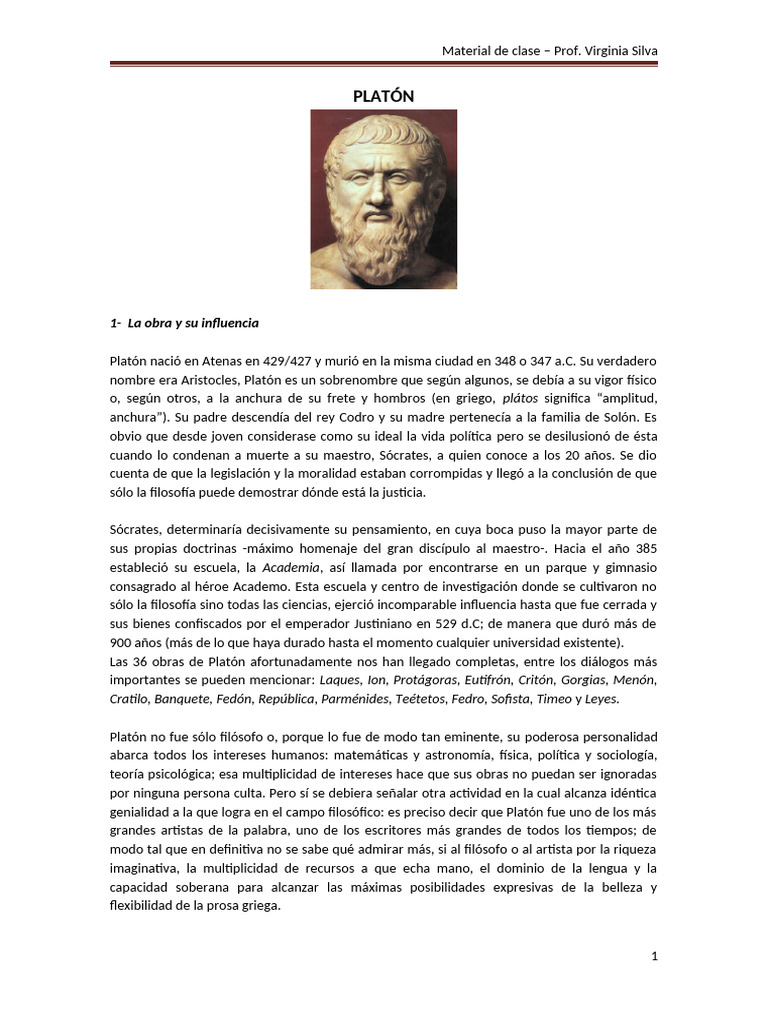 Platón Pdf Platón Conocimiento