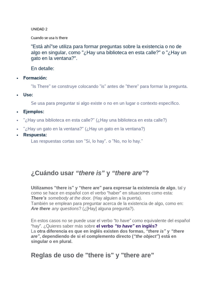There Is There Are Is Tehre Are There | PDF | Mecánica del lenguaje ...