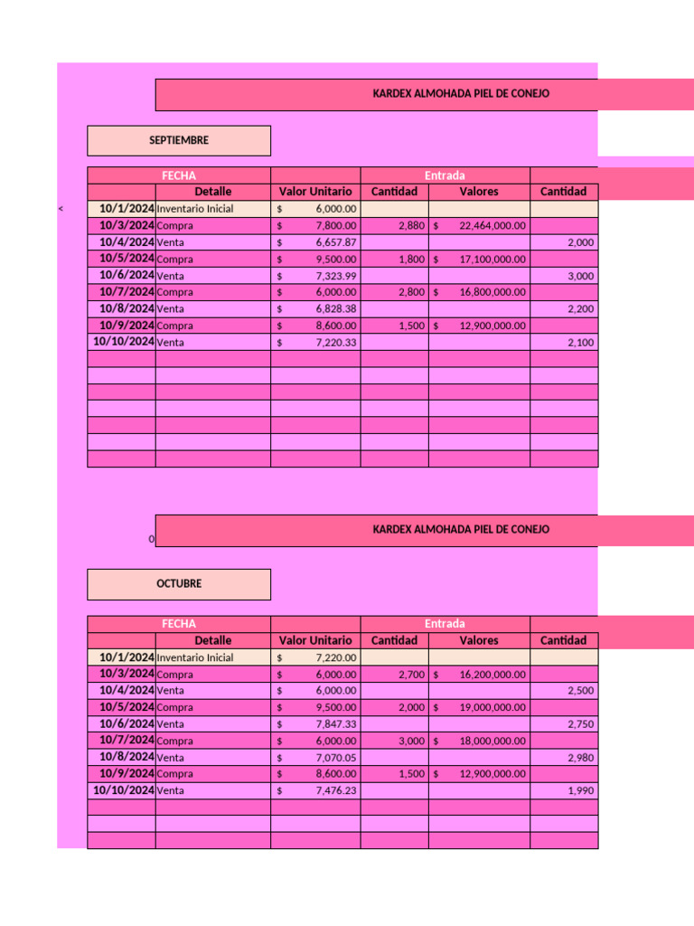 Kardex Con Nuevo Formato1 | PDF