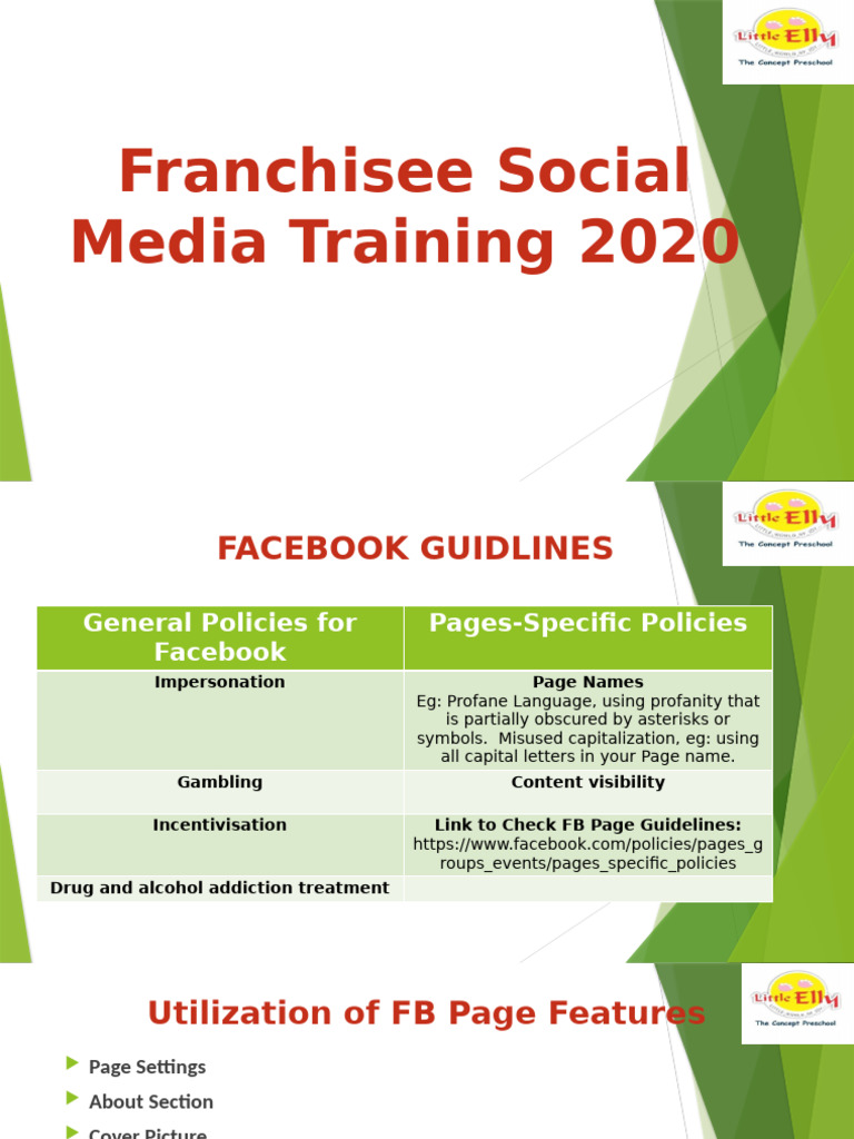 Facebook Guidelines for Franchisees | PDF | Facebook | World Wide Web