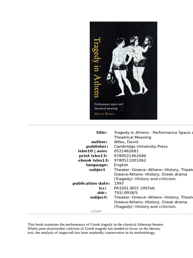 Tragedy in Athens. | PDF | Tragedy