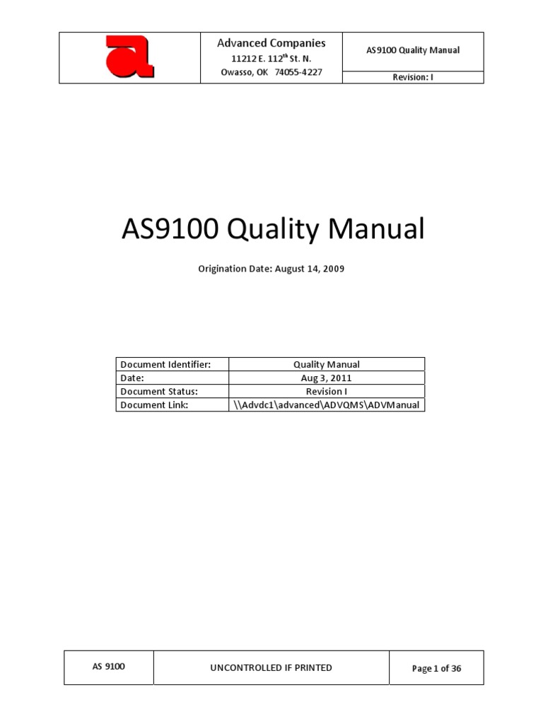 Advanced Quality Manual | PDF | Quality Management System | Audit