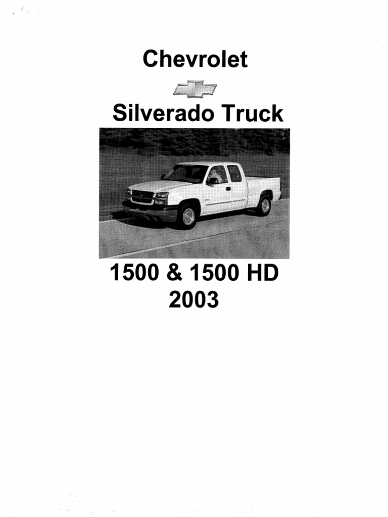 2003 Chevrolet Silverado 1500 SPECS | PDF
