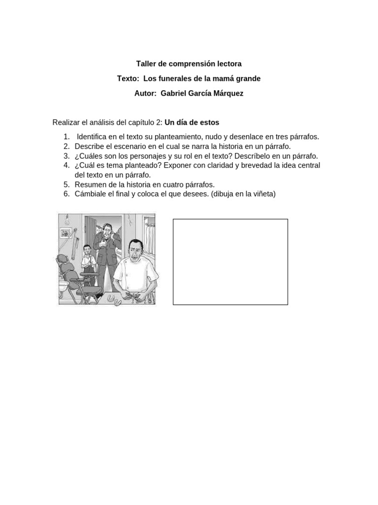 Taller de Comprension Lectora Capitulo 2 Yur33JY | PDF