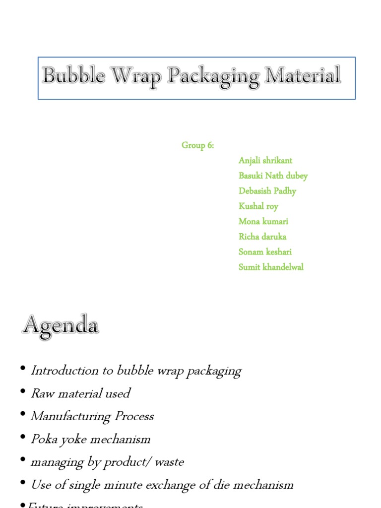 Bubble Wrap Manufacturing Process | PDF | Plastic | Extrusion