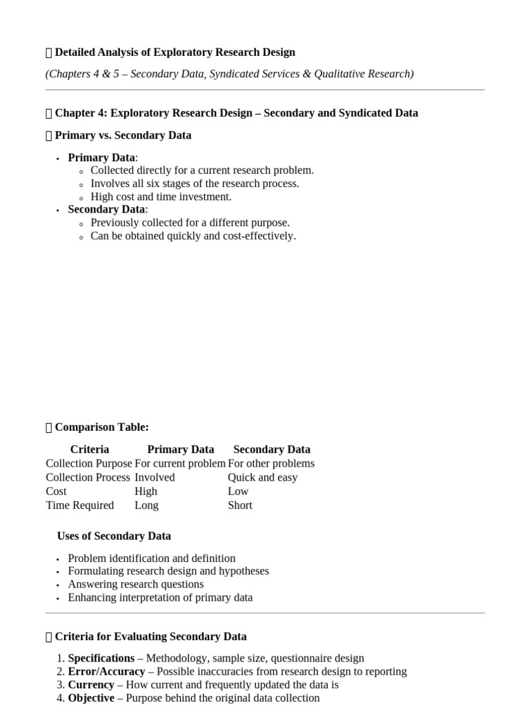 Exploratory Research Design Insights | PDF | Focus Group | Data
