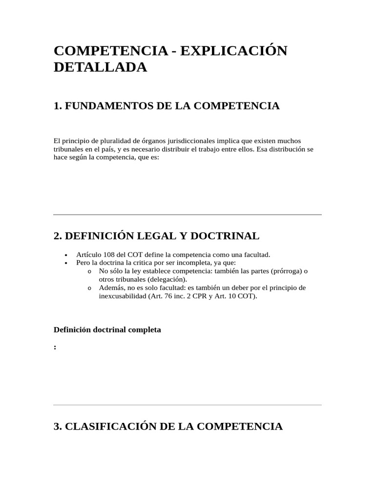 Competencia - Explicación Detallada: 1. Fundamentos de La Competencia ...