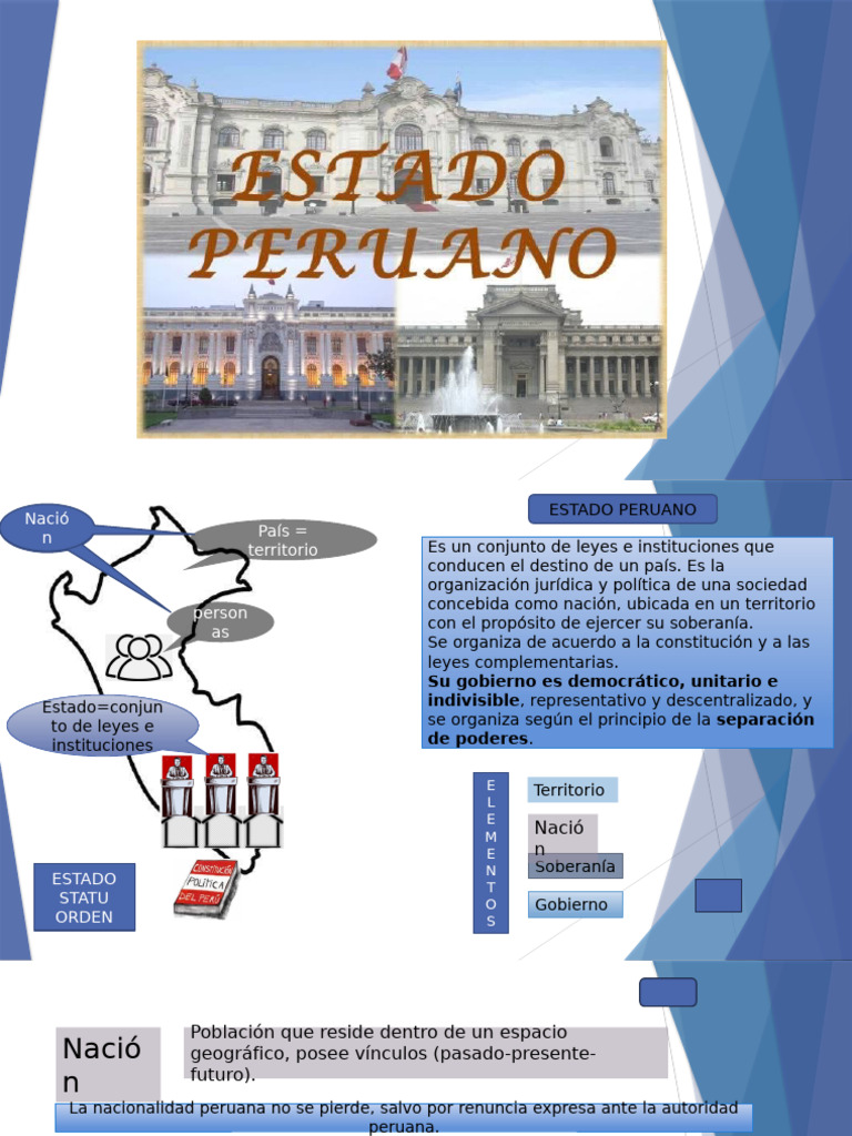 Características del Estado Peruano | PDF | Constitución | Estado (política)