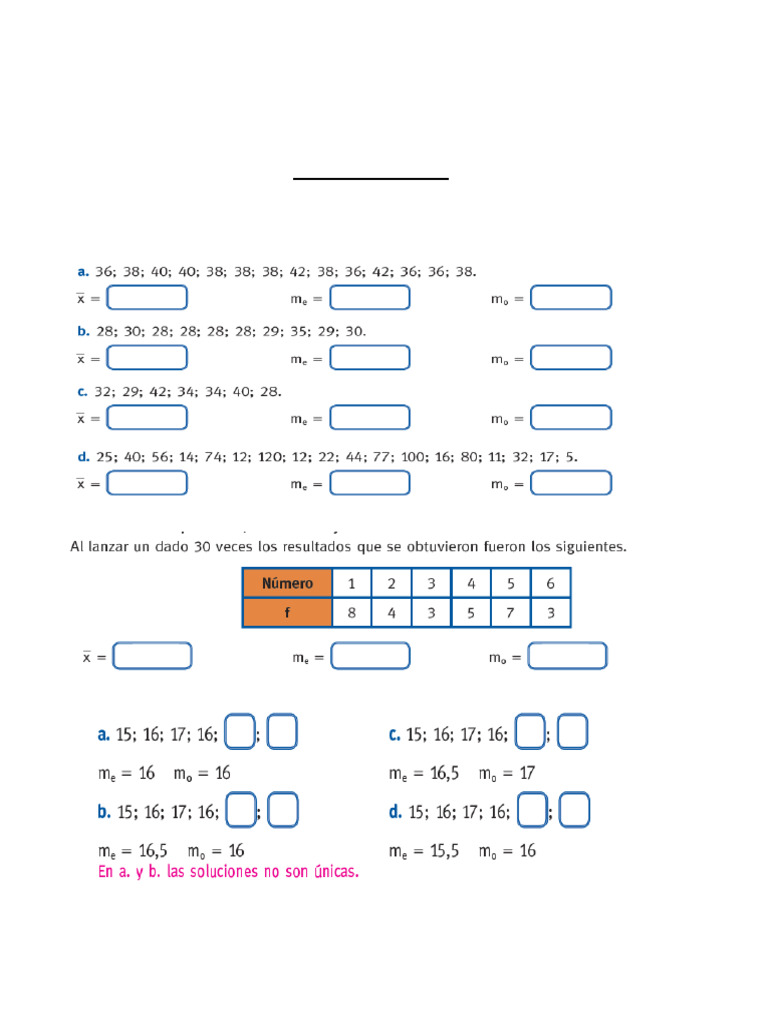 TP PROMEDIO, MEDIANA Y MODA | PDF