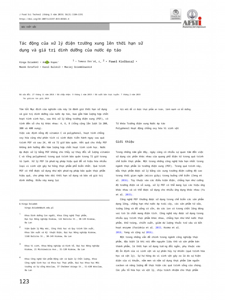 PEF táo dịch | PDF