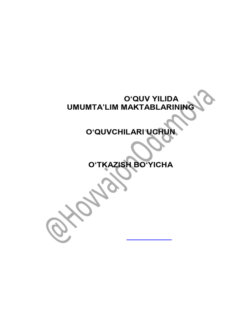 9-Sinf Imtihon Biletlari Javobi | PDF