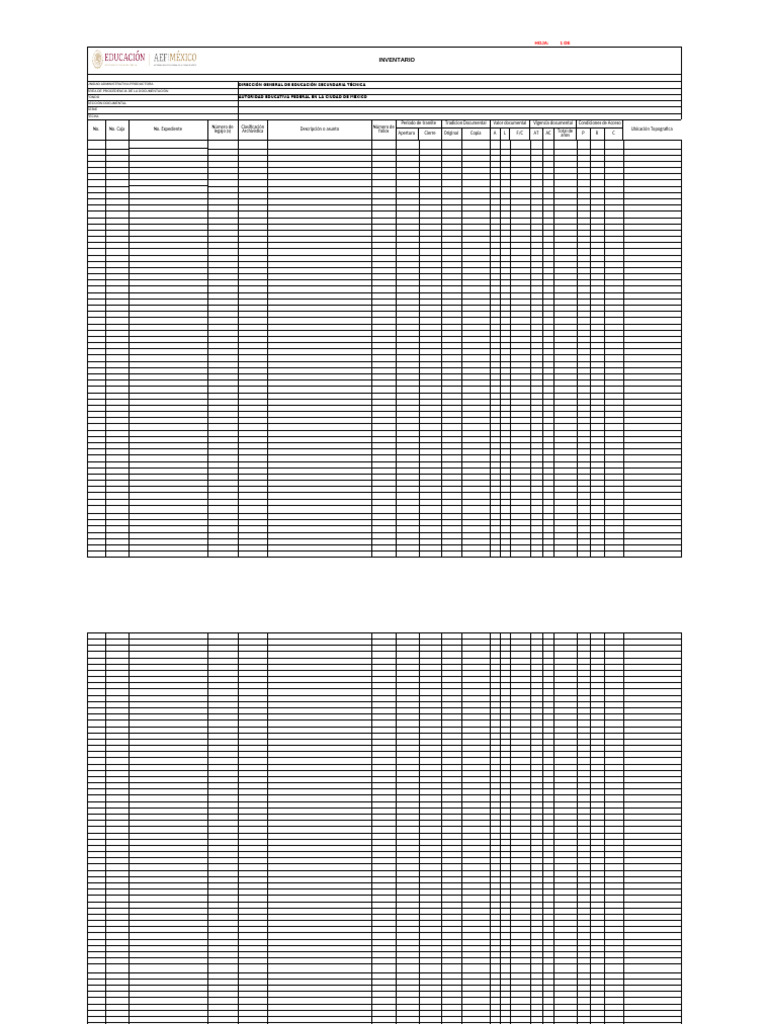 Formato de Inventario 2022 | PDF