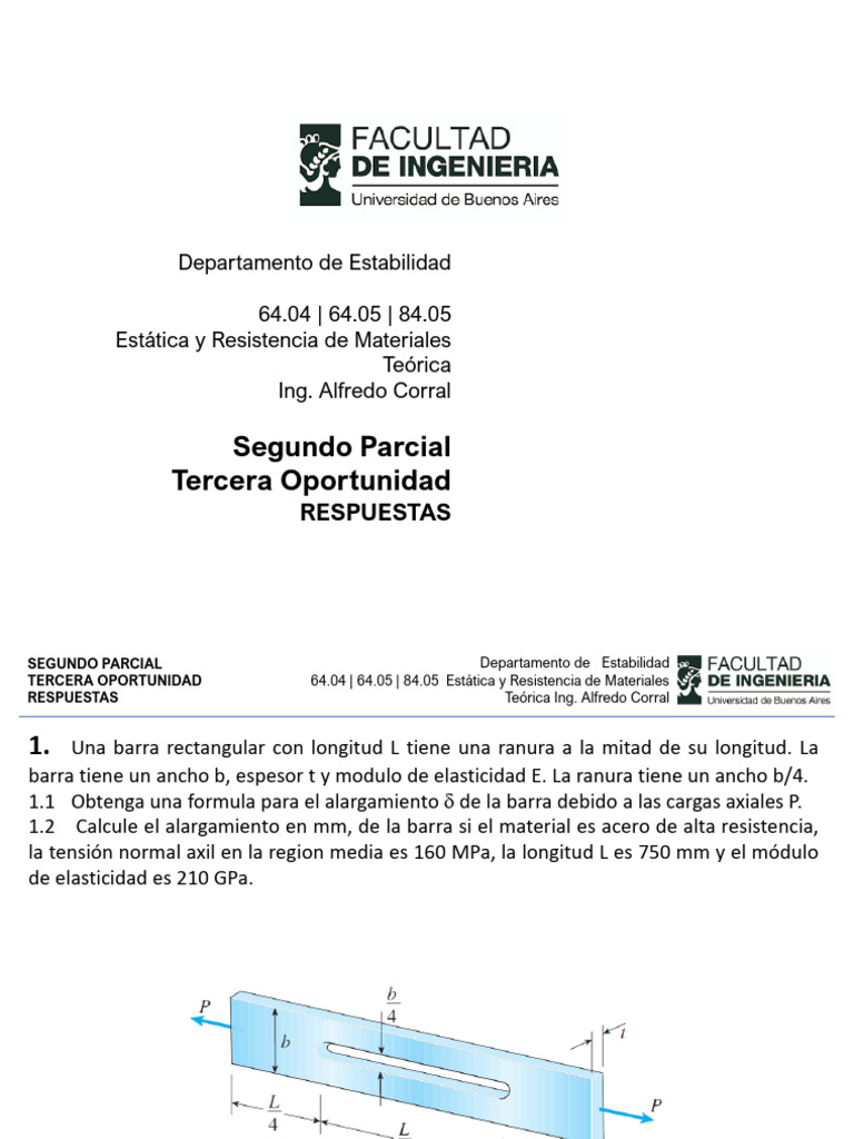2P 3OP 2c 2021 Resolución | PDF | Viga (Estructura) | Resistencia de ...
