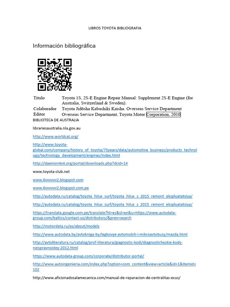 Toyota 1S 2S-E Engine Repair Manual | PDF | Toyota | Car Manufacturers ...
