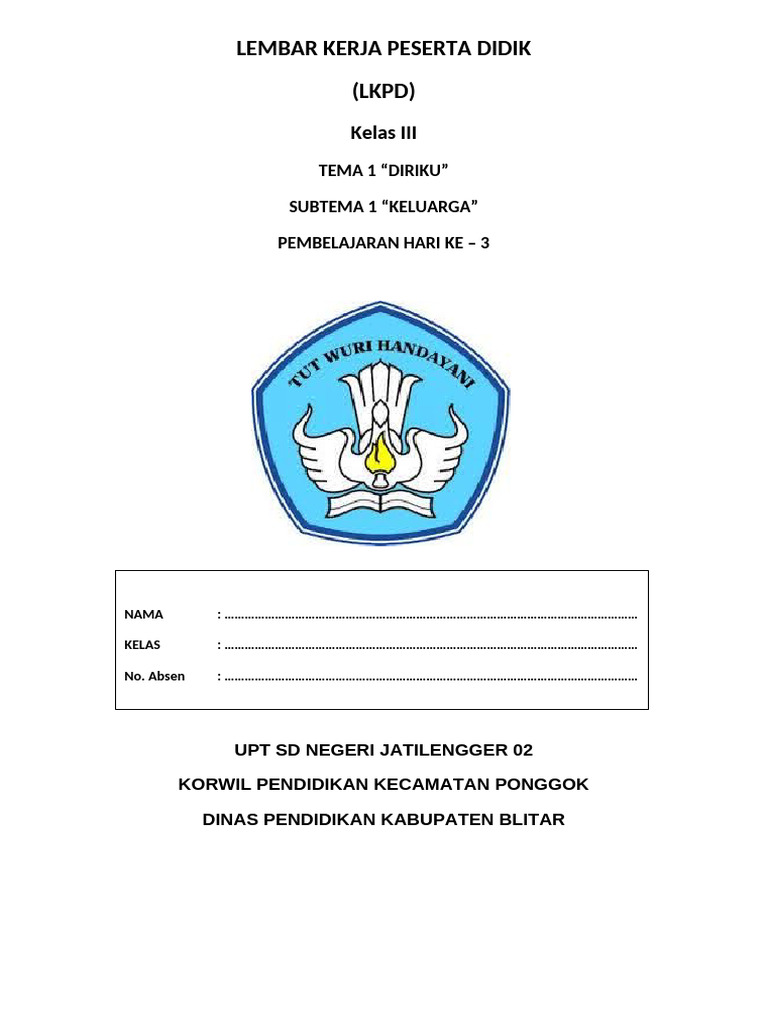 LKPD Tema 1 ST 1 PB 3 | PDF