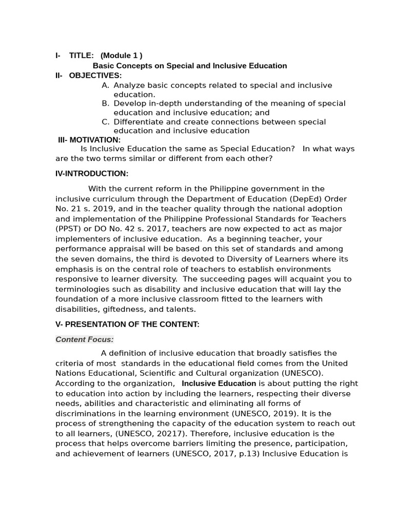 FTC 2 Midterm Compilation | PDF | Inclusion (Education) | Special Education
