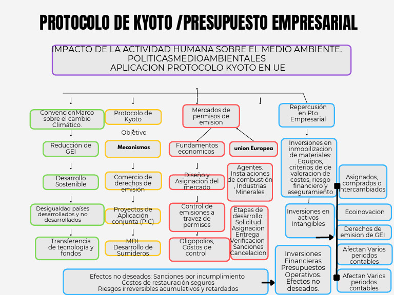 Mapa Conceptual Lectura Presupuesto Relacion Protocolo de Kyot | PDF | Economias