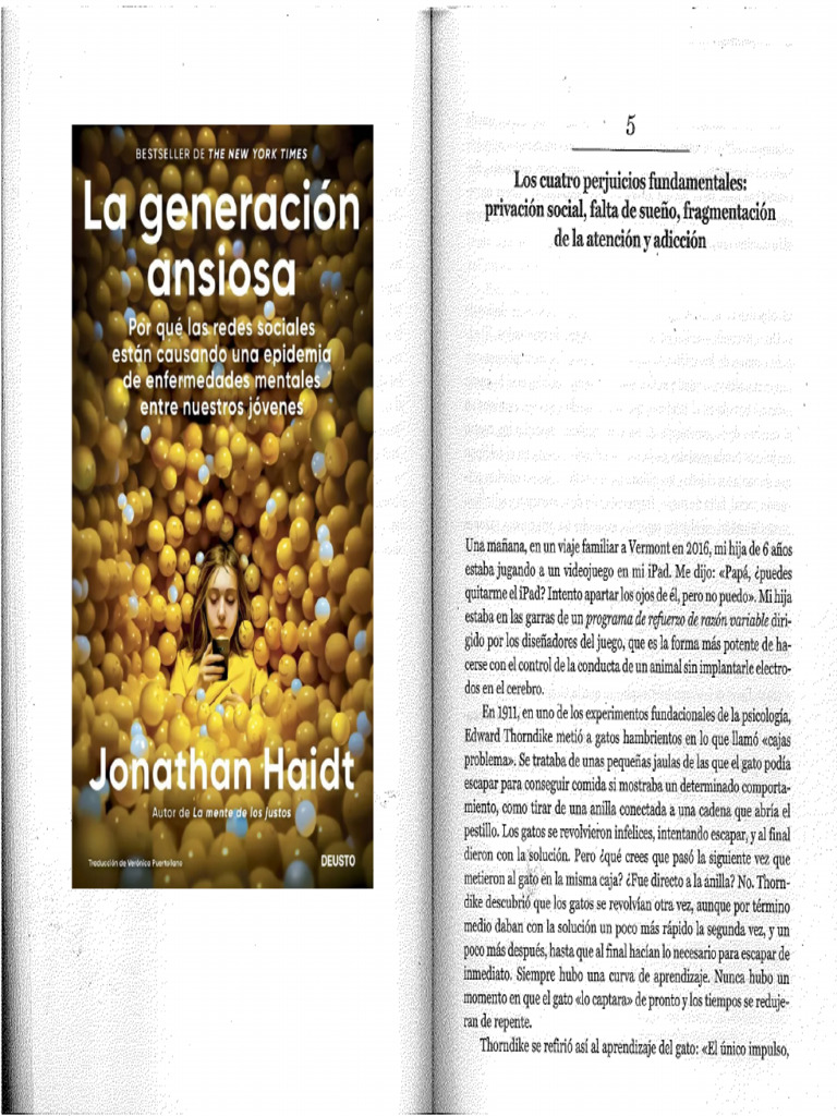 Haidt - La Generacion Ansiosa | PDF
