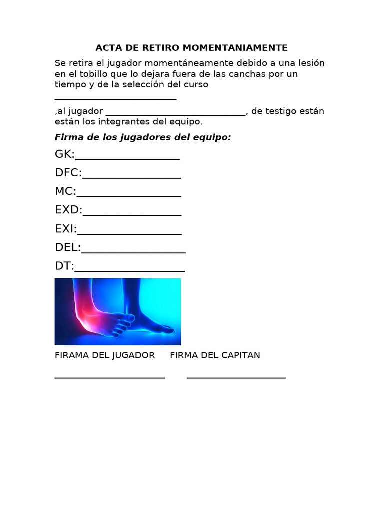 Acta de Retiro Momentaniamente | PDF