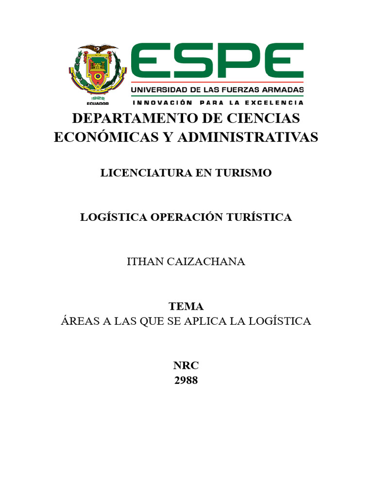 A1 Ithan Caizachana Logistica Operacion Turistica 2988 | PDF ...