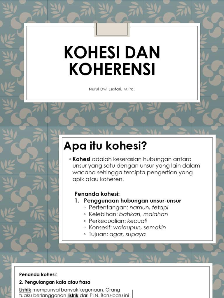 Kohesi Dan Koherensi | PDF