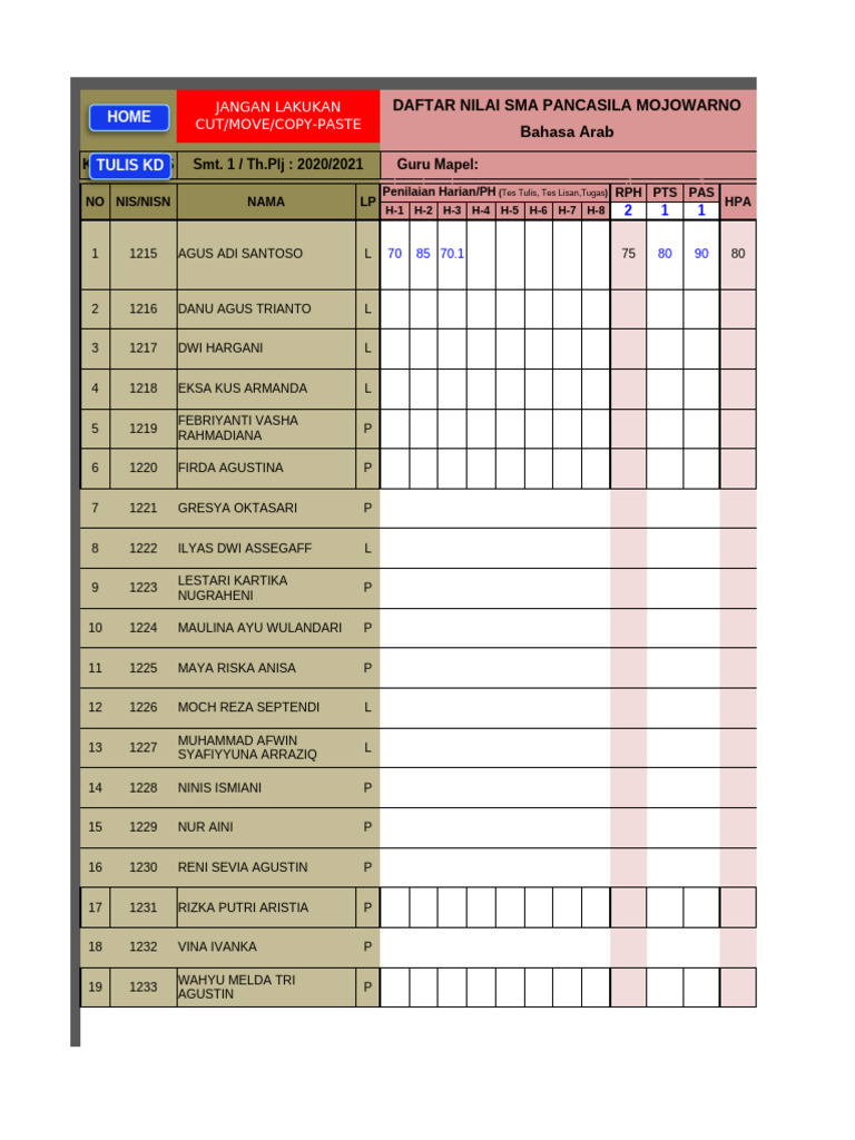Raport k13 2018 Pancasila X-Ips Ganjil 2020-2021 | PDF