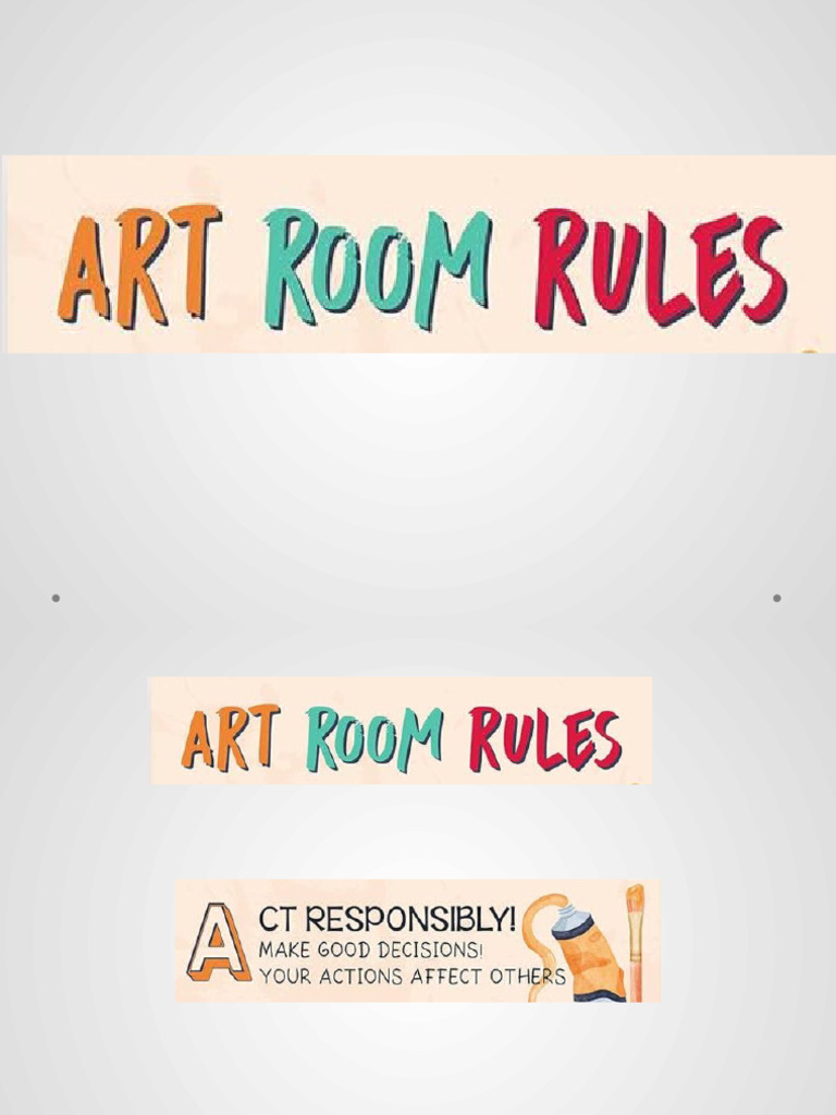 Art Room Rules | PDF