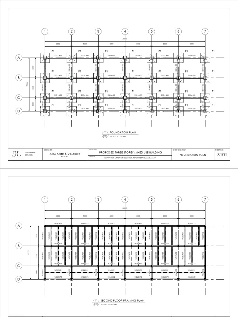 (Structural) - 3 Storey Commerciaal Building | PDF | Structural ...