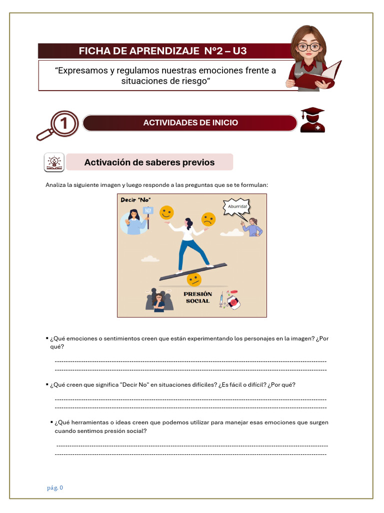 Ficha N°2 - U3 - 3° GRADO - DPCC - ESTUD. | PDF | Las emociones | Pensamiento