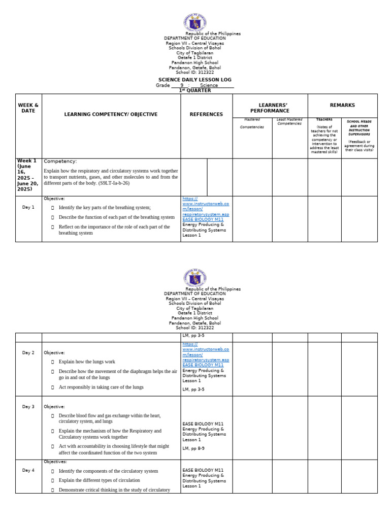 Science_9-DLL-Q1 | PDF | Dominance (Genetics) | Biology