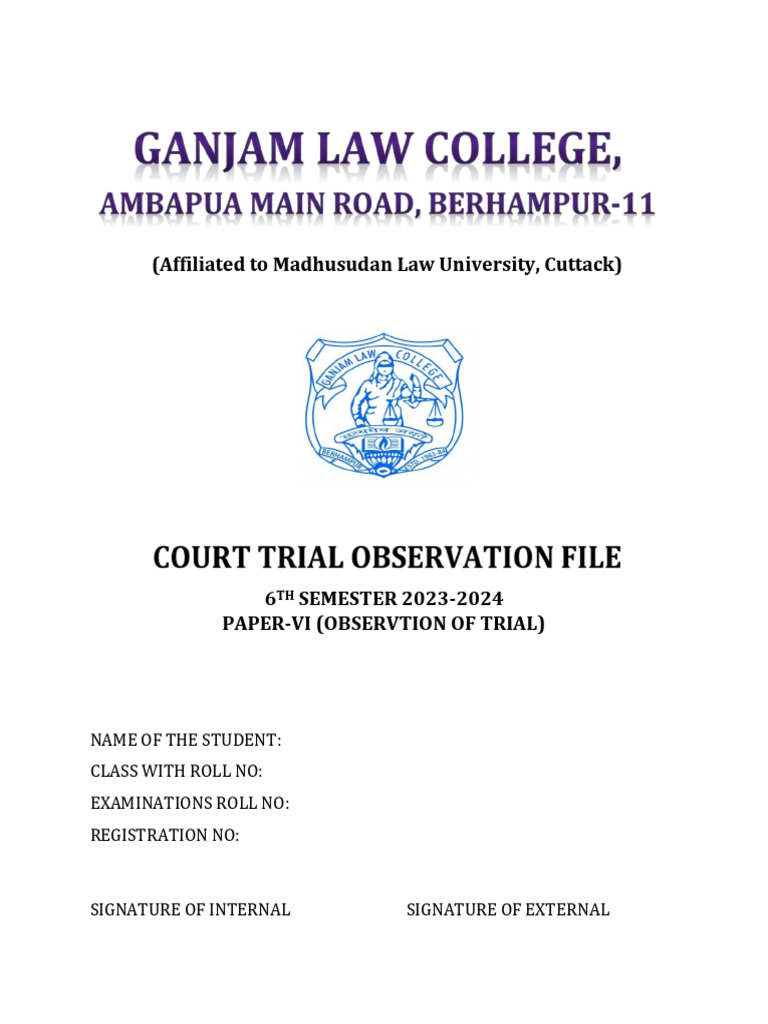 Court Trial Observations New | PDF | Prosecutor | Separation Of Powers