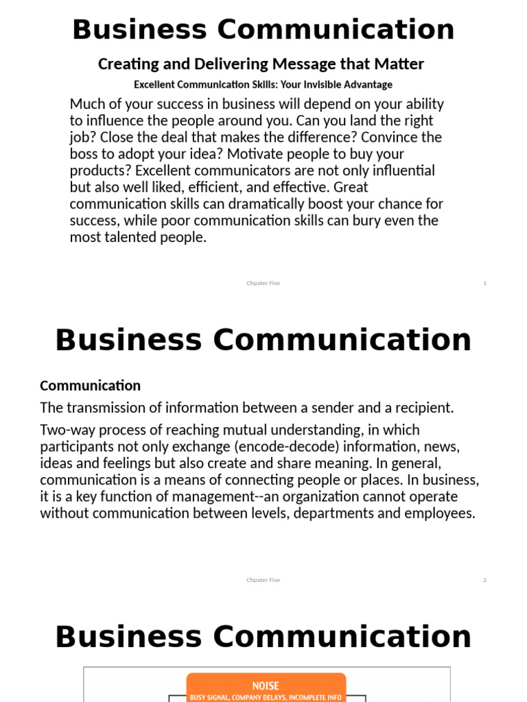 Business Communication Chapter 5 | PDF | Communication | Bias