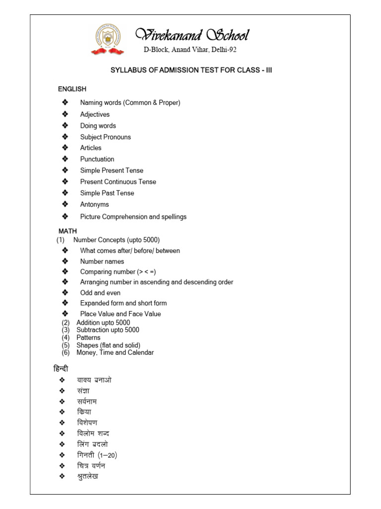 Syllabus III | PDF