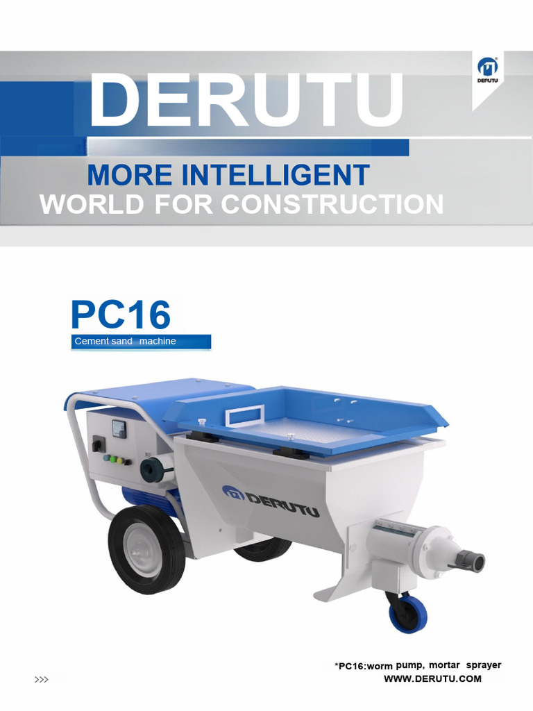 PC16 Cement Sand Spraying Machine | PDF | Structural Engineering | Building Materials