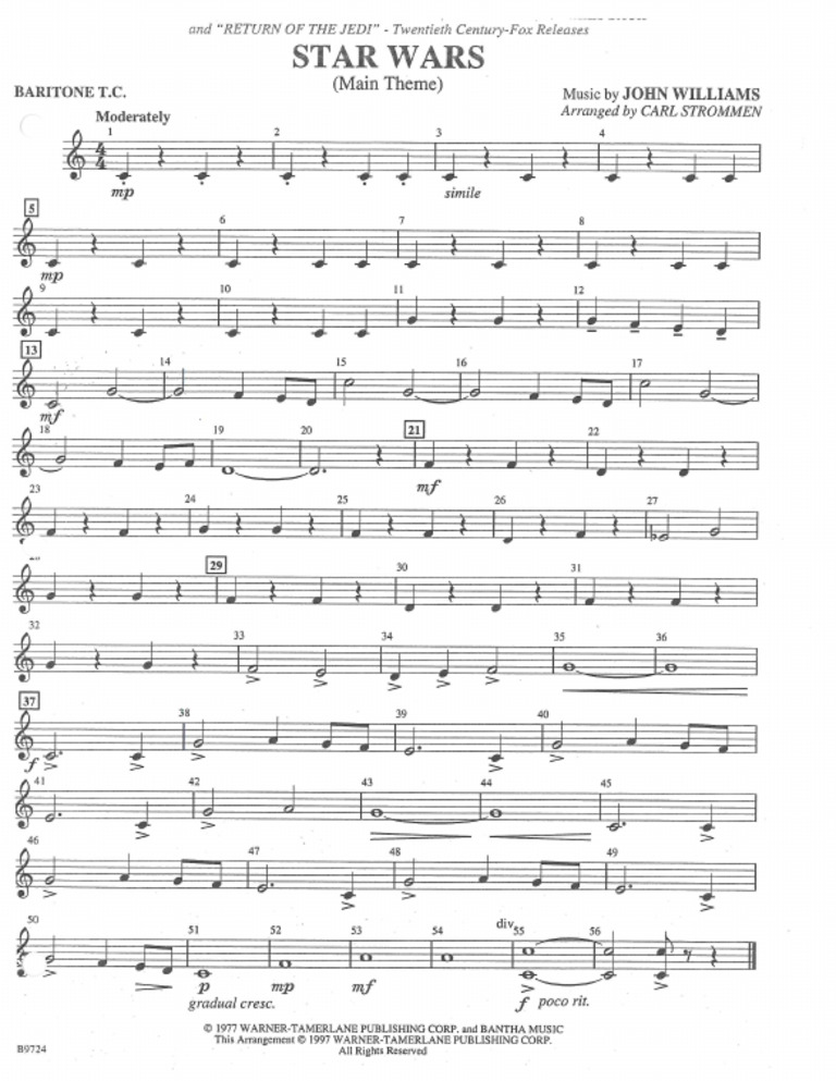 Star Wars Baritono T.C | PDF