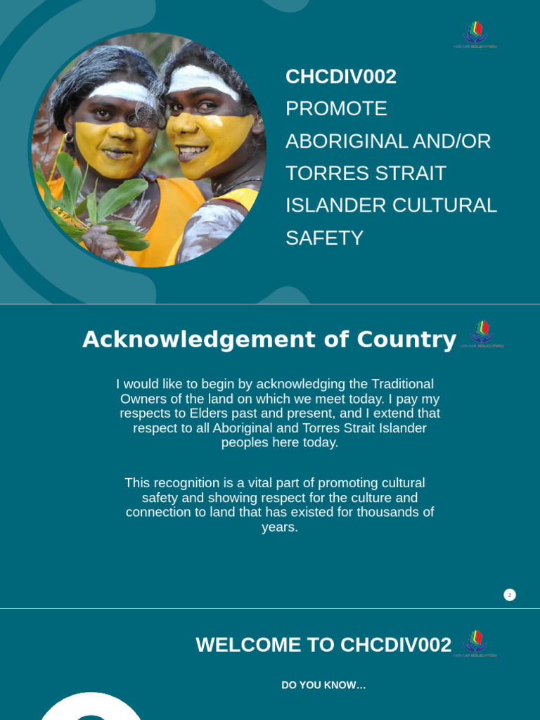 CHCDIV002 Cultural Safety Presentation | PDF | Learning | Cognition