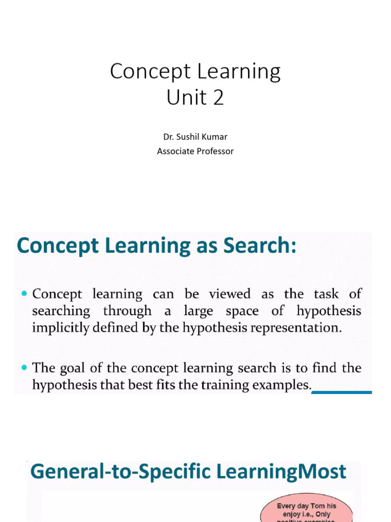 Unit 2 Concept Learning | PDF