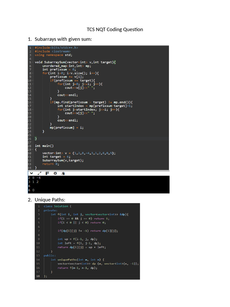 TCS NQT Coding Question | PDF