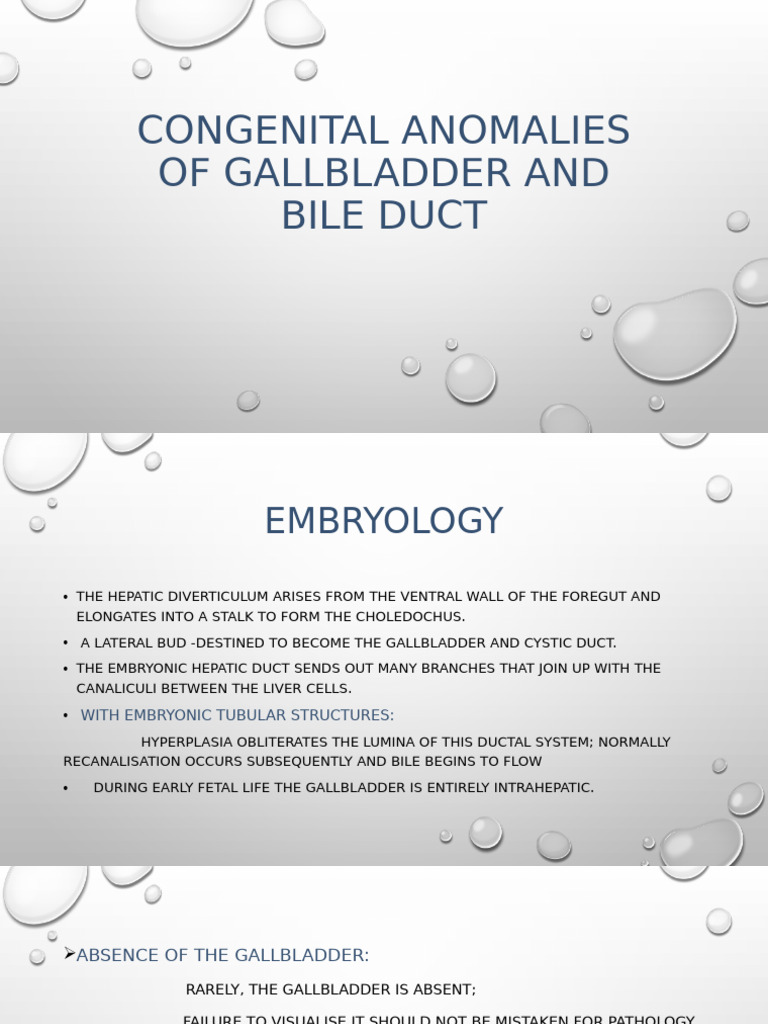 Congenital Anomalies of Gallbladder and Bile Duct | PDF | Liver ...