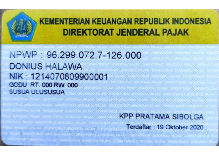 NPWP Donius | PDF